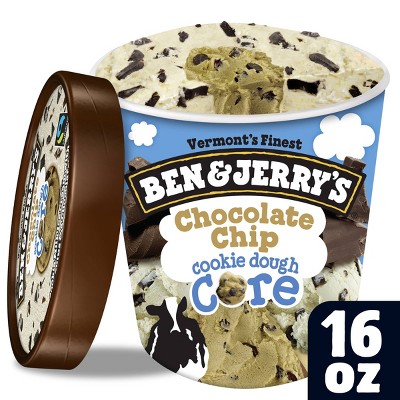 Ben & Jerry's Cookie Core Chocolate Chip Cookie Ice Cream - 1pt : Target