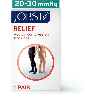 Jobst Relief Waist High Stockings Compression 20-30 Large Beige : Target