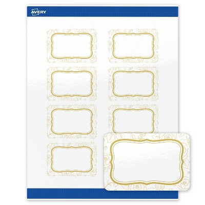 Avery® Glossy 2" x 3" Labels, Metallic Gold Flourish, 160ct : Target