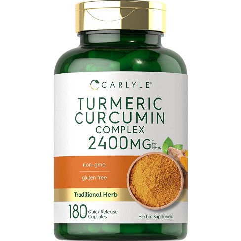 Carlyle Turmeric Curcumin Supplement 2400mg | 180 Capsules : Target