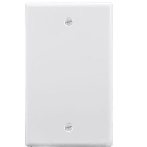Monoprice 1-gang Blank Wall Plate - White For Home ,office, Personal ...