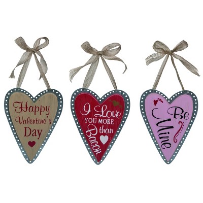 Mdf Accent Hanging Heart Set Of 3 : Target
