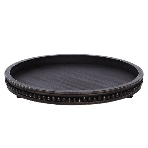 The Lakeside Collection Beaded Tabletop Serving Collection - Round Tray ...