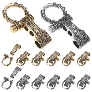 Unique Bargains Metal Adjustable Durable Shackle Buckle 14 Pcs Gold ...