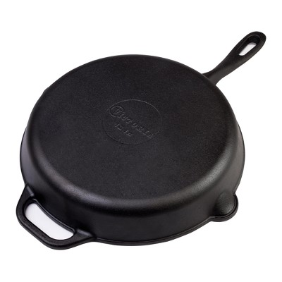 Victoria Seasoned 12" Cast Iron Skillet With Double Loop Handles Black ...