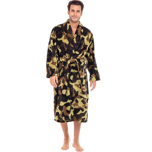Adr Mens Robe Plush Velour, Warm Winter Mens Bath Robe, Soft Cozy ...