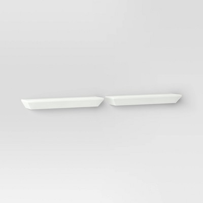 5pc Wedge Shelves White - Threshold™: Elegant Home Decor, No Assembly ...