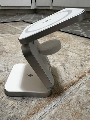 Just Wireless 3-in-1 Magnetic Collapsible Wireless Charger - White : Target