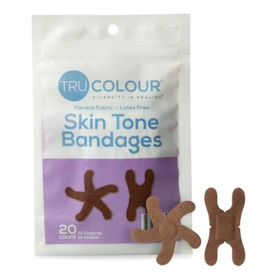 TruColour Skin Tone Shade Knuckle Bandages, Dark Brown : Target