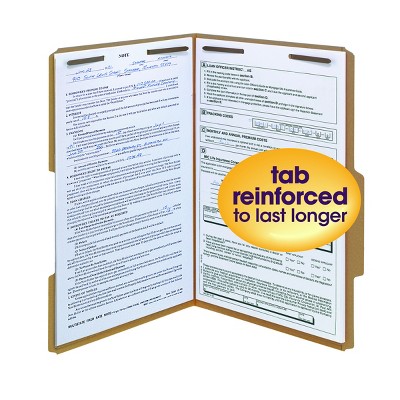 Smead Fastener File Folder, 2 Fasteners, Reinforced Straight-cut Tab ...