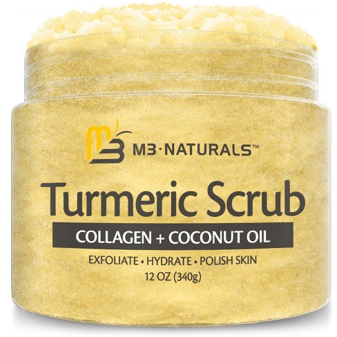 Turmeric Body Scrub, Skin Exfoliator With Collagen And Coconut Oil, M3 ...