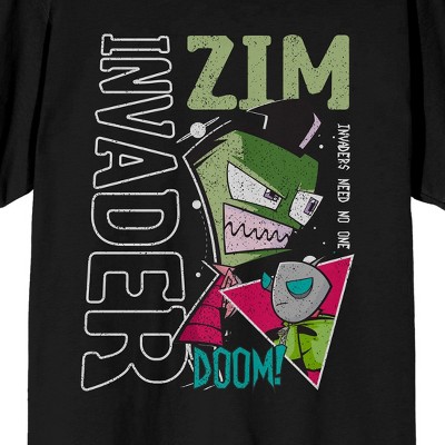 Invader Zim Crew Neck Short Sleeve Men's Black T-shirt-4xl : Target