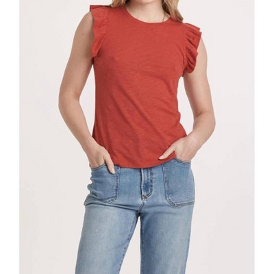 Women's North Ruffle Trimmed Top - Another Love S : Target