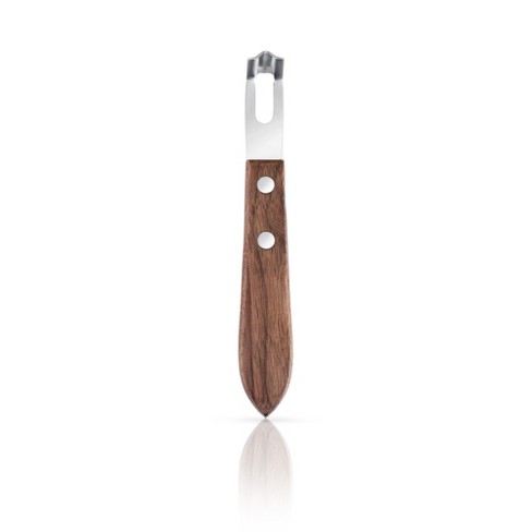 Viski Channel Knife, Cocktail Garnish Citrus Zester, Walnut Wood ...