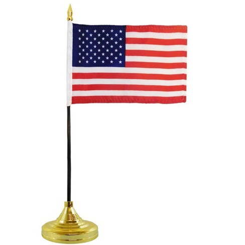 Maison Usa 4''x6'' Inches Flag & Base Set Patriotic Perfect 4th Of July ...