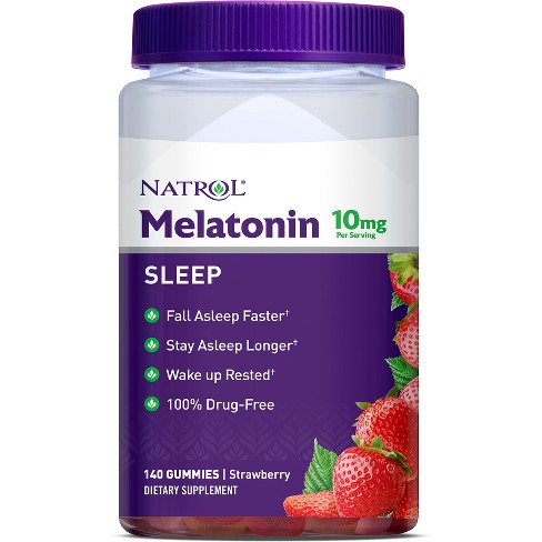 Natrol Melatonin 10mg Sleep Aid Gummies - Strawberry - 140ct : Target