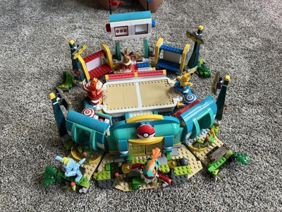 Mega Pokemon Traning Stadium Building Toy Kit, With 5 Action Figures ...