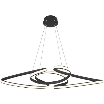 Possini Euro Design Helix Sand Black Multi-ring Ceiling Pendant Light ...