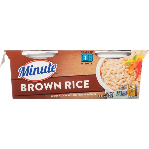 Minute Rice Gluten Free To Serve Fully Cooked Brown Rice Cups - 8.8oz ...