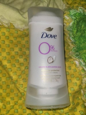 Dove Beauty 0% Aluminum Coconut & Pink Jasmine Women's Deodorant Stick ...