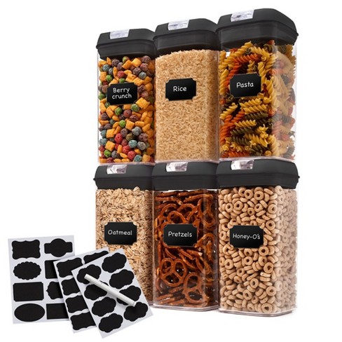Cheer Collection Set Of 6 42oz Airtight Food Storage Containers : Target