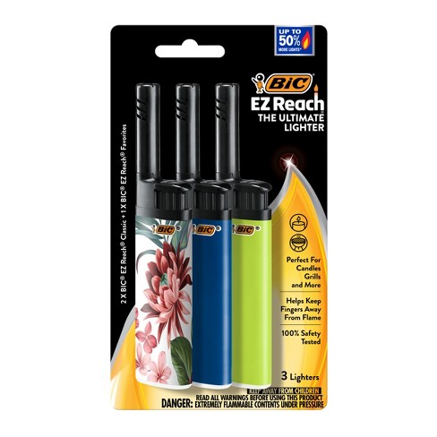 Bic Ez Reach 3pk Lighters: Up To 50% More Lights, Child-resistant ...