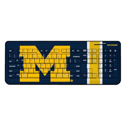 Keyscaper Michigan Wolverines Stripe Wireless Usb Keyboard : Target