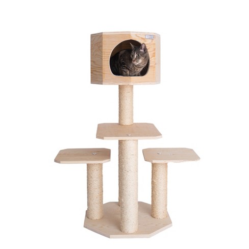 Armarkat Real Wood Premium Model S4203 Scots Pine, Solid Wood Cat Tree ...