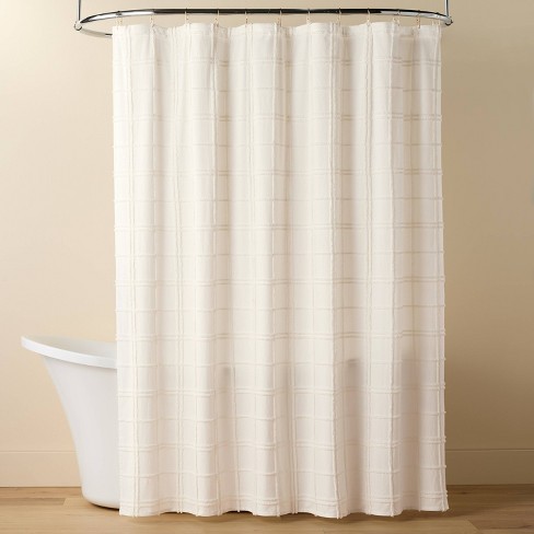 Tufted Grid Shower Curtain Cream - Hearth & Hand™ With Magnolia : Target