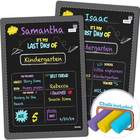 Enday First And Last Day Of School Board, 14” X 11” Double-sided : Target