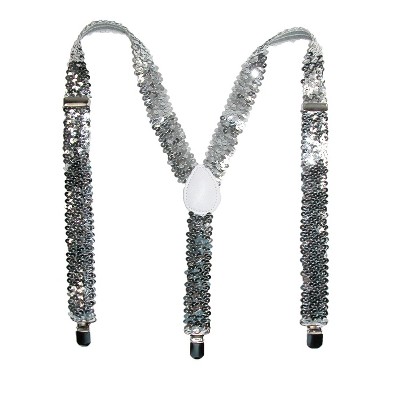 Ctm Men's Metal Instant Buttons For Suspenders, Silver : Target