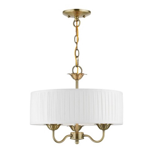 Livex Lighting Edinburgh 3 - Light Pendant In Antique Brass : Target