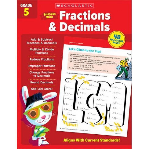Scholastic Success With Fractions & Decimals Grade 5 Workbook - By ...