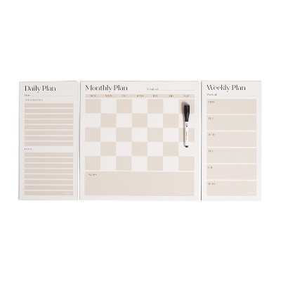 U Brands Vinyl Magnetic Planner Value Pack Checkerboard : Target