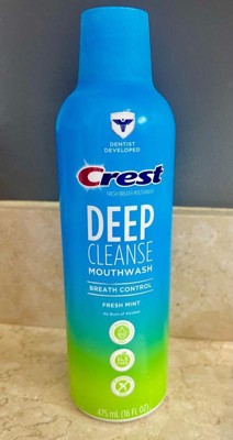 Crest Deep Cleanse Breath Control Mouthwash - Fresh Mint - 475ml : Target