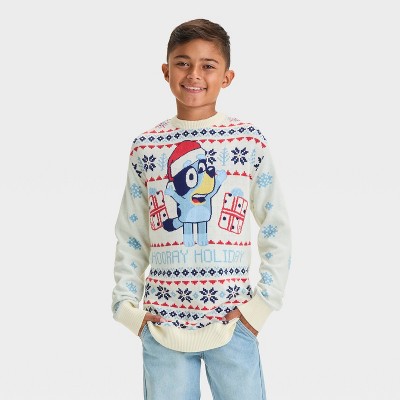 Bluey Bingo Christmas Toddler Girls Cotton Gauze Long Sleeve Sweater ...