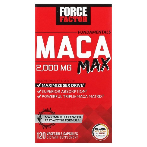 Force Factor Maca Max, Maca Root Capsules To Maximize Vitality ...