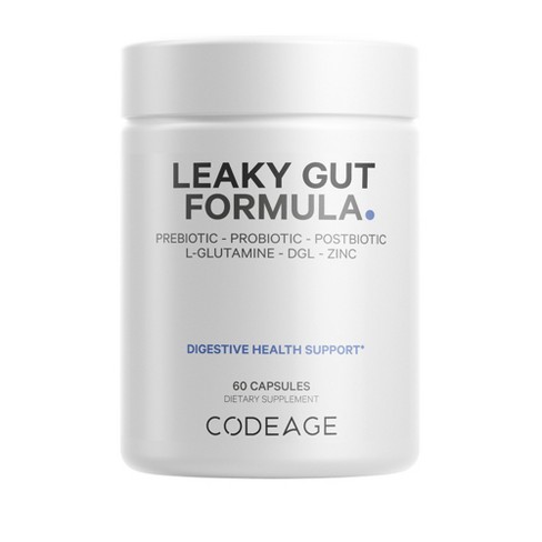 Codeage Leaky Gut Supplement, L-glutamine, Prebiotics, Probiotics ...