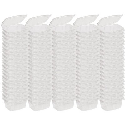 Inno-Pak 16 oz Rectangular Container Clear RPET Hinged Lid - Pack of ...