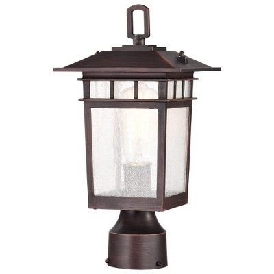 John Timberland Mission Outdoor Post Light Fixture Matte Black Metal 19 ...