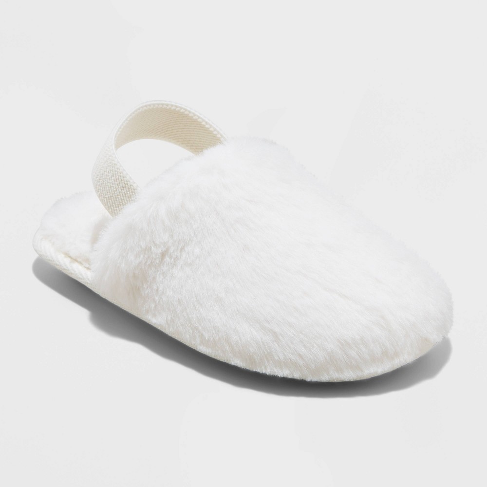 Toddler Nova Puff Scuff Slippers - Cat & Jack™ Cream L – BrickSeek