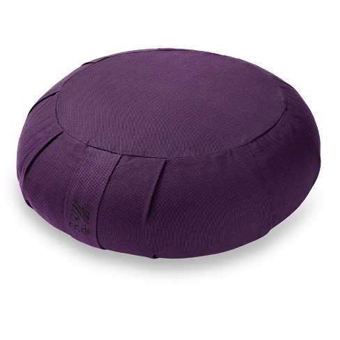 Node Fitness Zafu Meditation Cushion, 15" Round Yoga Pillow - Purple ...
