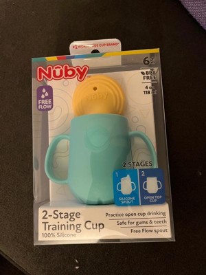 Nuby 2oz 2 Handle Silicone Sippy Cup With Spout Lid - Confetti Neutral ...