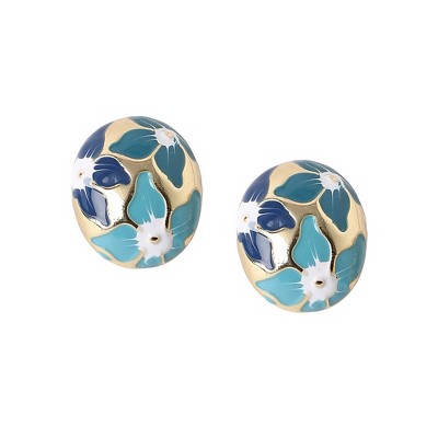 Women's The Magnolia Stud Earrings - Indigo Blue:sky Blue : Target