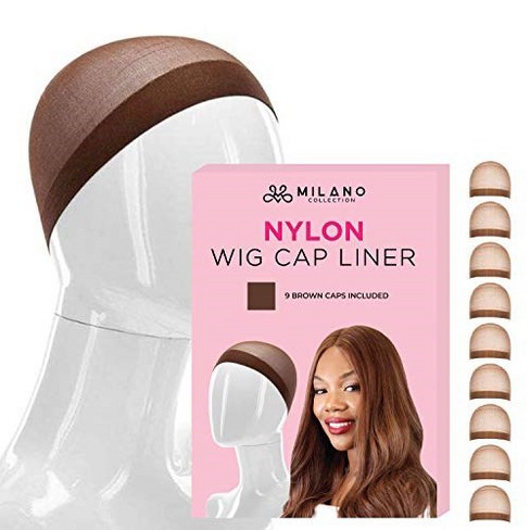 Milano Collection Nylon Wig Liner Brown 9 Pack : Target