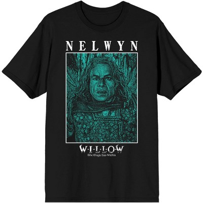 Willow Series Nelwyn Teal Stiple Men's Black Crew Neck Short Sleeve Tee ...