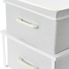Household Essentials Stacking Storage Boxes With Laminate Top White ...