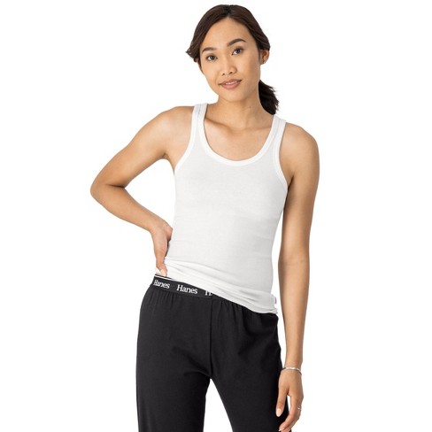Hanes Originals Comfywear Women's Rib Tank White S : Target