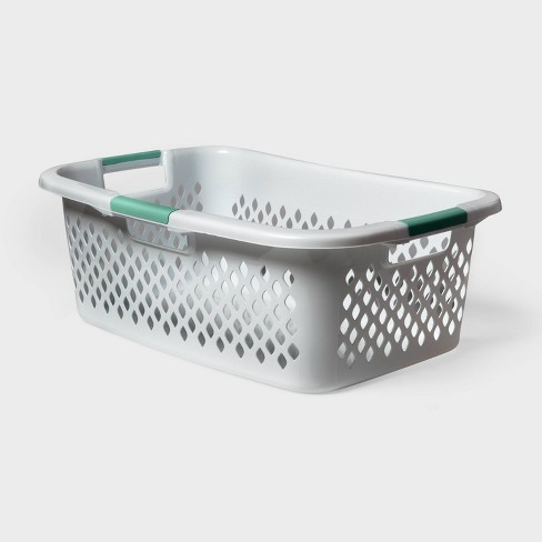 Laundry Basket White - Brightroom™: Polypropylene, Portable, Built-in ...