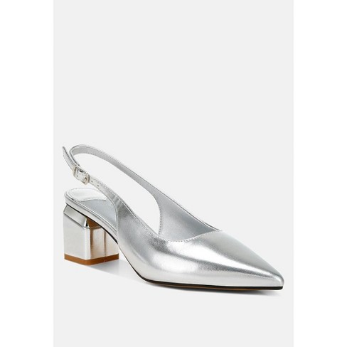 Zofoya Metallic Faux Leather Slingback Sandals : Target